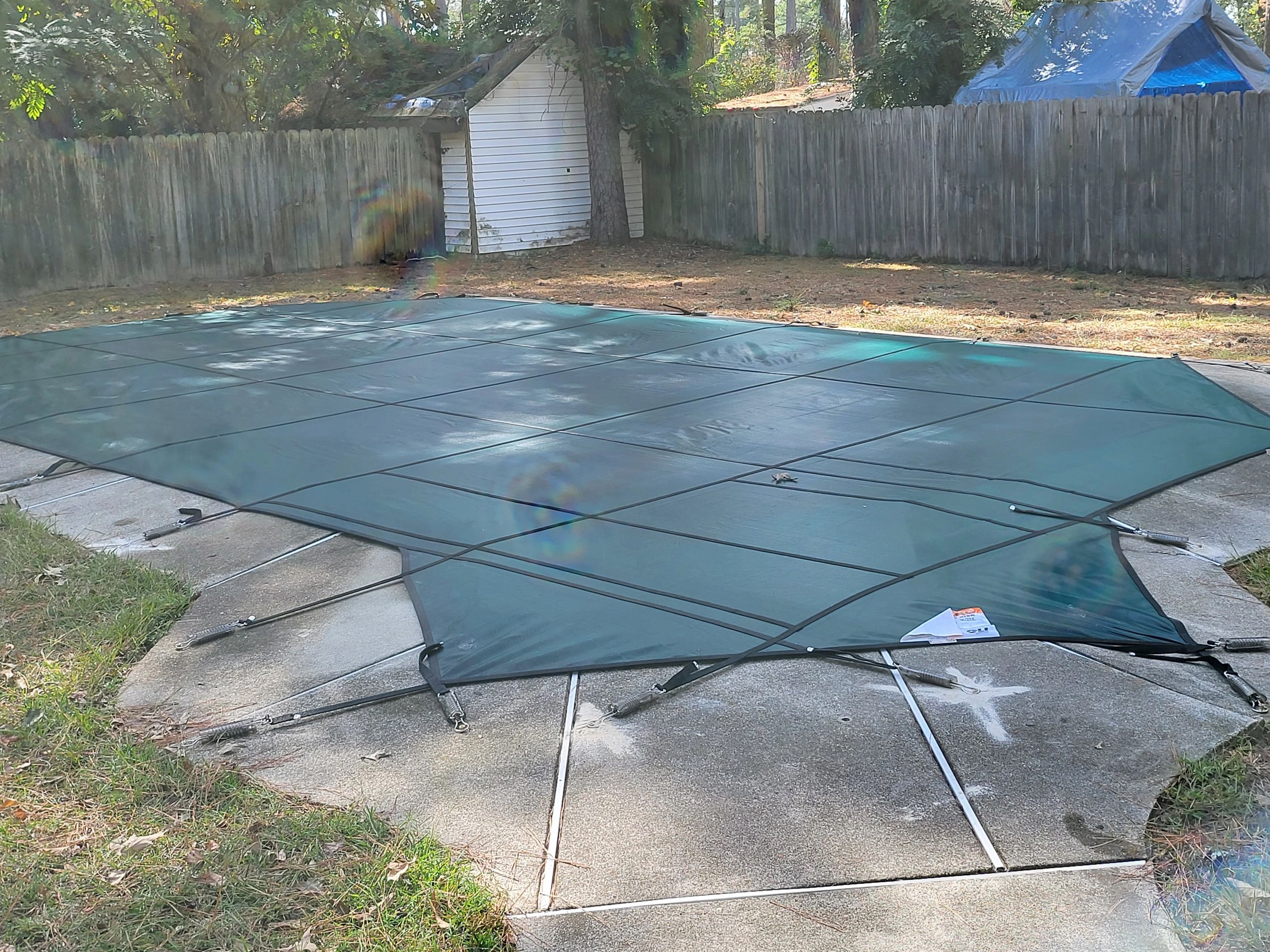 Inground Pool closing with Solid cover