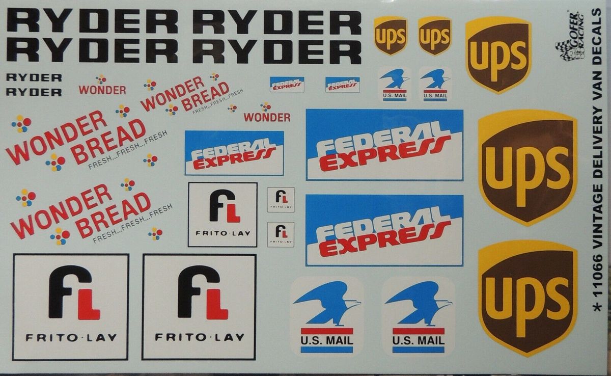 VINTAGE DELIVERY VAN DECALS