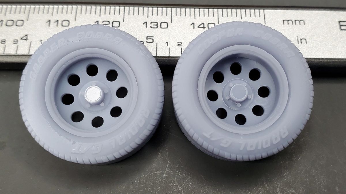 Full Set 15" Bullet Hole style aluminum wheels with Cooper Cobra tires