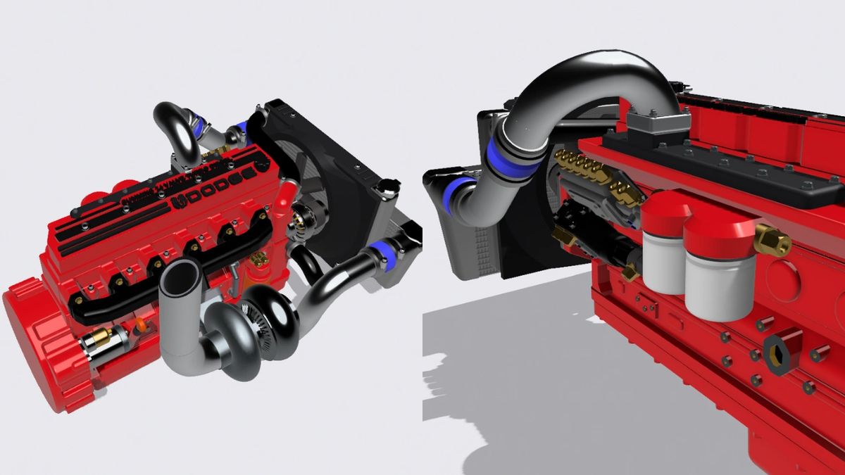 Cummins 24 Valve Engine with Radiator, Intercooler and 5 Speed Manual ...