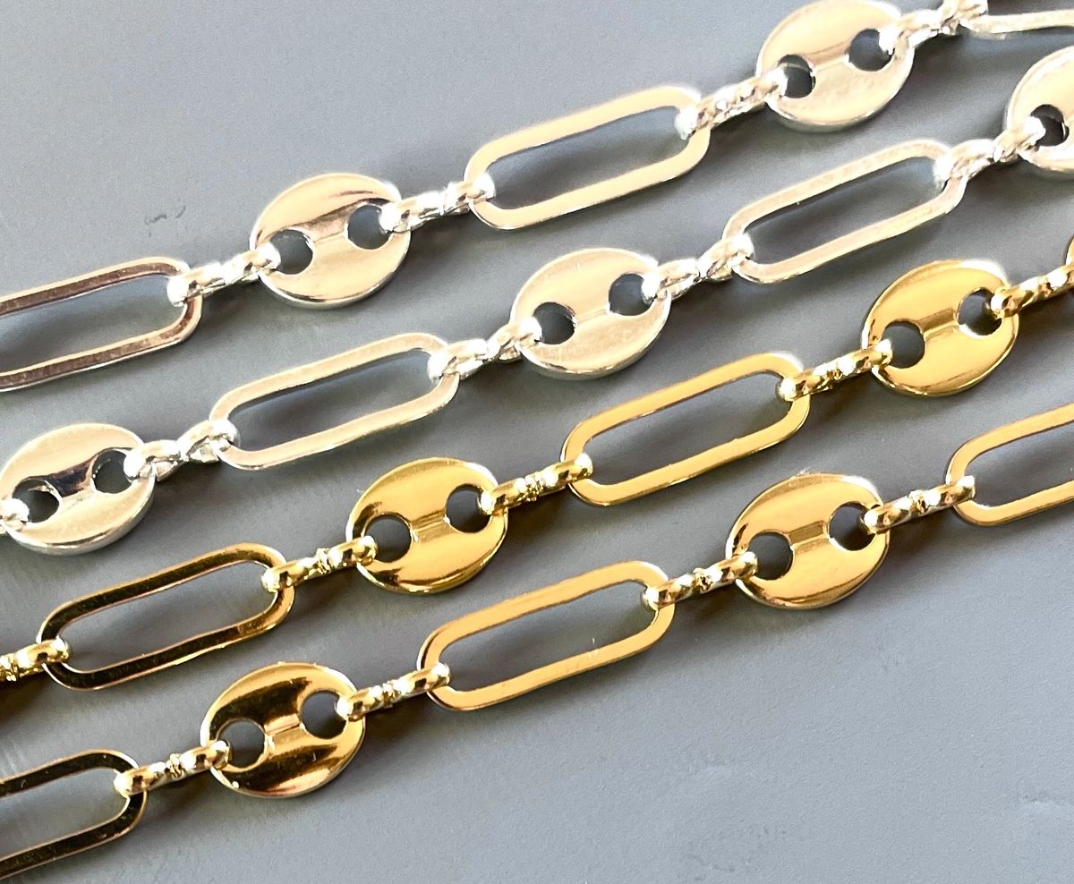 Gucci Mariner Paperclip Link 7mm - By The Foot Or 1/2 Foot