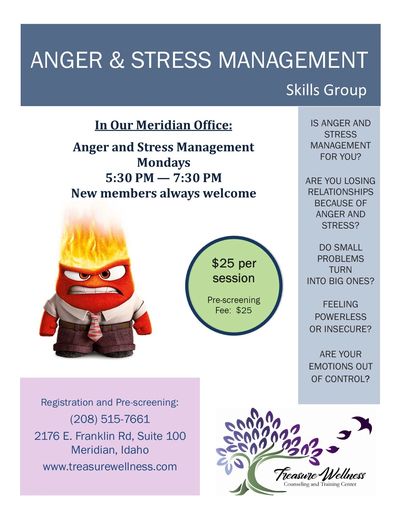Stress & Anger Management | Treasure Wellness Counseling and Training ...