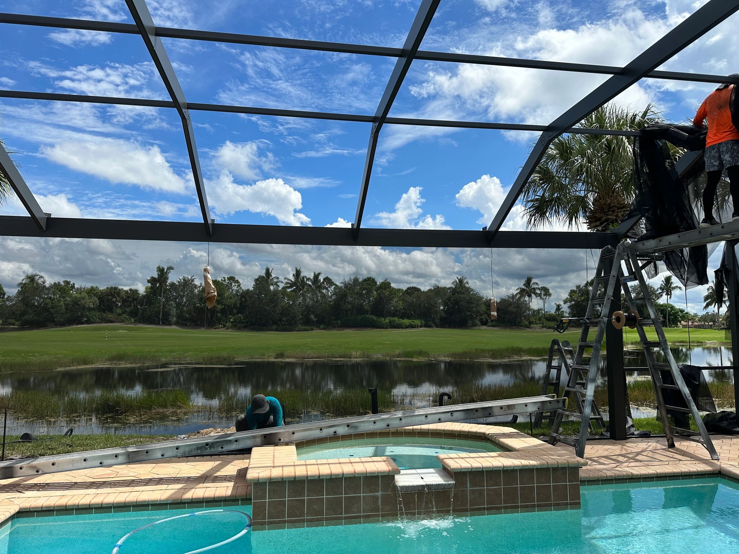 Pool Cage Painting Cape Coral Florida