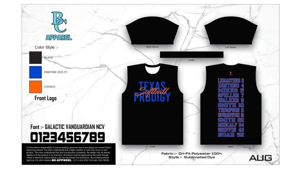 Texas Prodigy Team Shirt