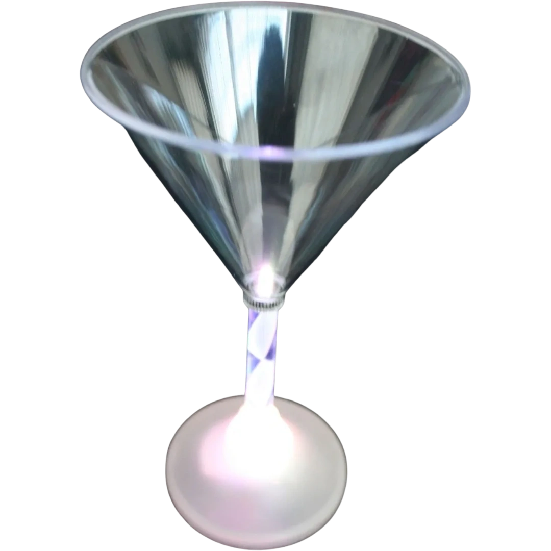 LED MultiColor FLASHING MARTINI GLASS Blinking Tiki Bar Cocktail Party ...