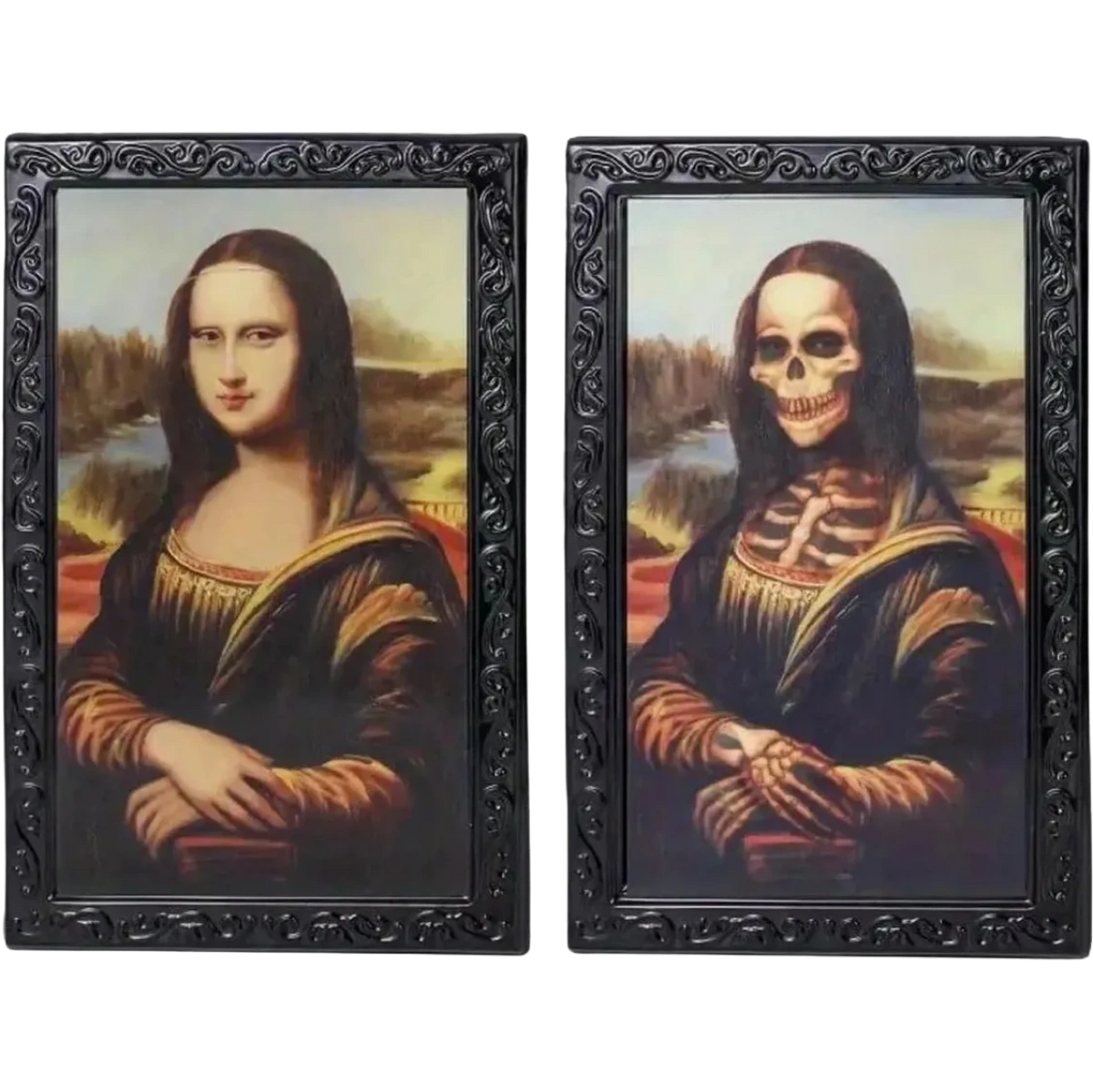 11x9-inch 3D Changing Lenticular HAUNTED MONA LISA ZOMBIE PICTURE Print ...