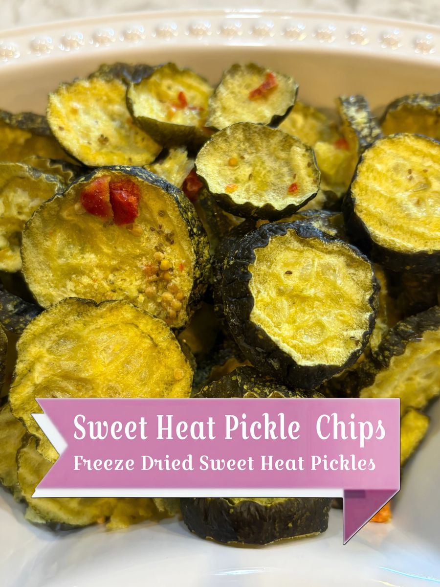 Sweet Heat Pickle Chips - Freeze Dried Sweet Heat Pickles