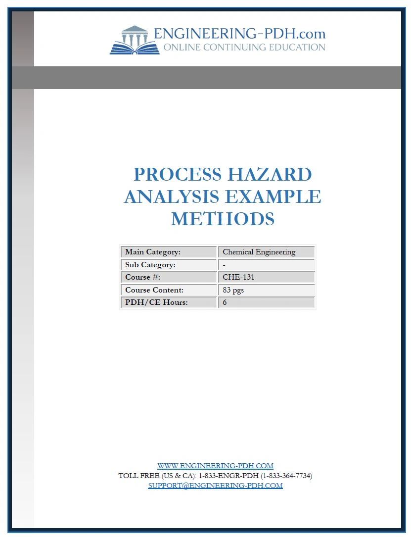 CHE-131 (6 Hrs) - Process Hazard Analysis Example Methods