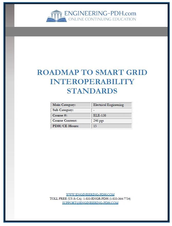 ELE-138 (15 Hrs) - Roadmap to Smart Grid Interoperability Standards