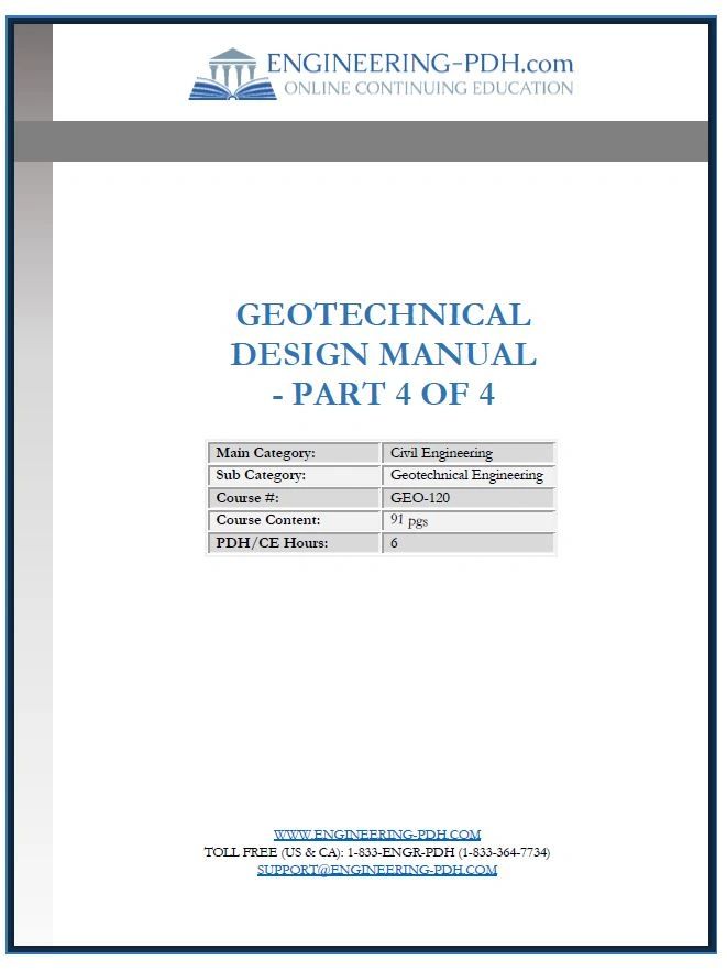 GEO-120 (6 Hrs) -Geotechnical Design Guide - Part 4 of 4