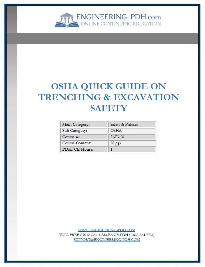 SAF-131 (1 Hrs) - OSHA Quick Guide on Trenching & Excavation Safety