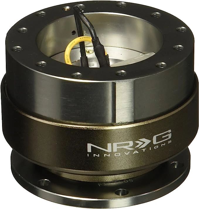 NRG QUICK RELEASE 6 HOLE (Gun Metal Body/Titanium Chrome Ring)