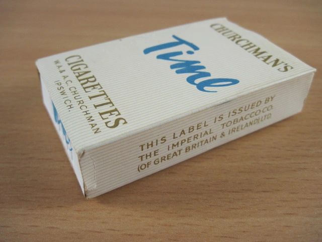 10 Churchman's Time Cigarettes c.1950's - With contents