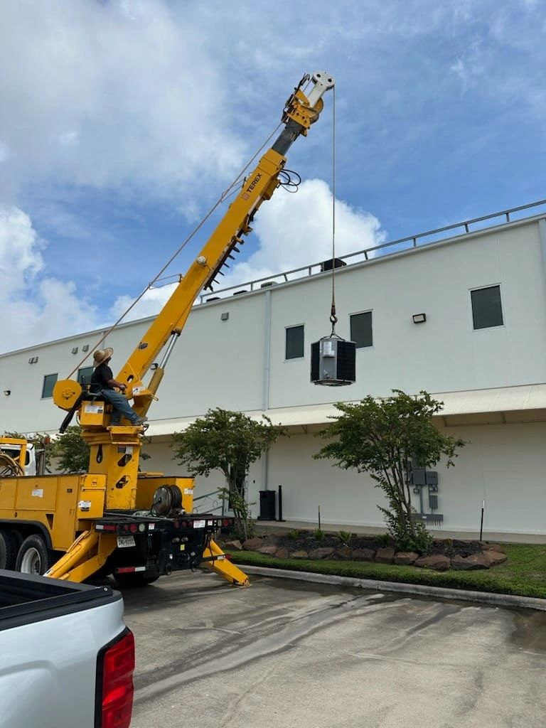 Crane work on a install!