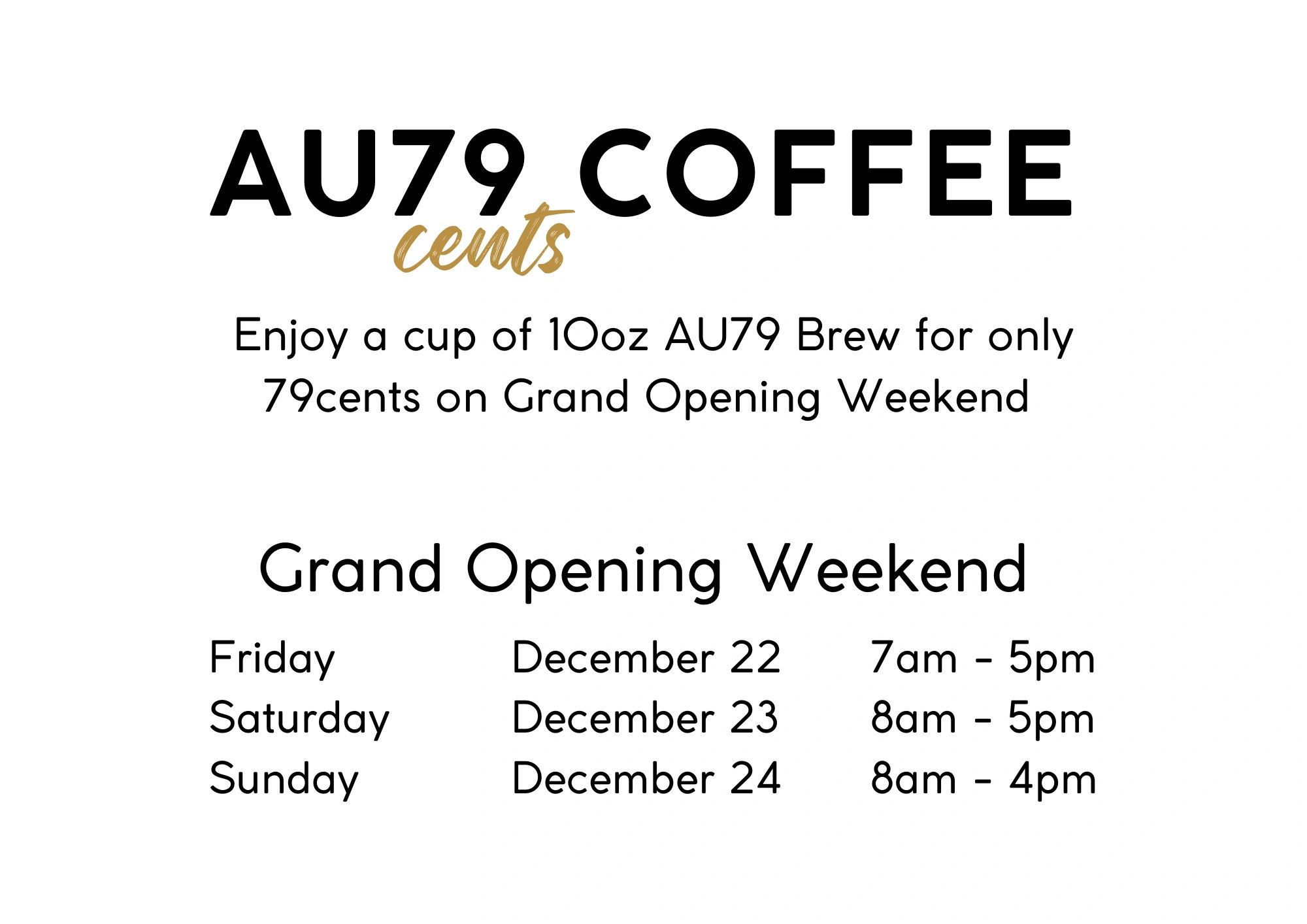 AU79 COFFEE Official Site - It's more than an Oakville Coffee Shop