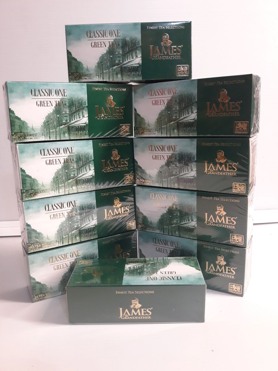 James Pure Ceylon Green Tea 50gm (2gm/25 Tea Bags) x 12 boxes(300 tea bags)