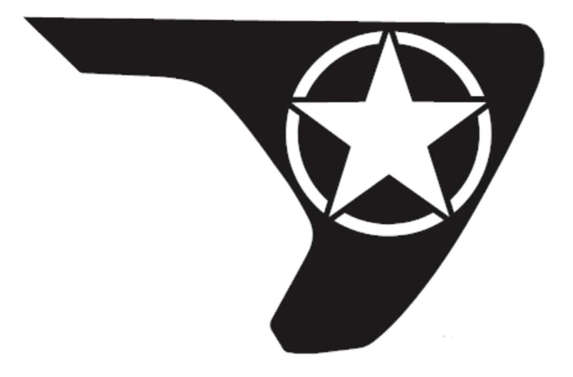 Circle Star JL Fender Decal