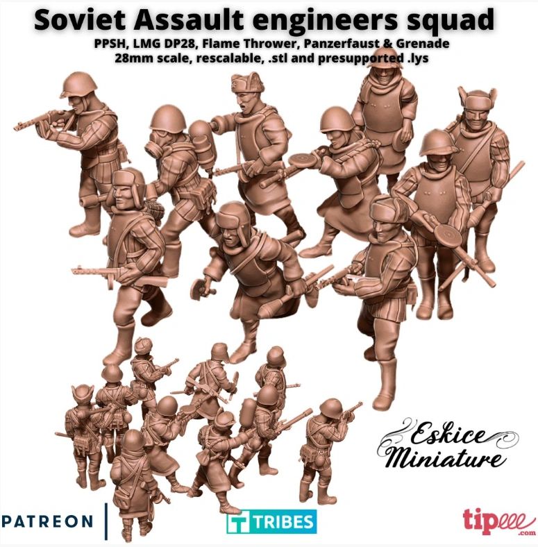 WW2 Russian Soviet Assault Engineers Squad Set