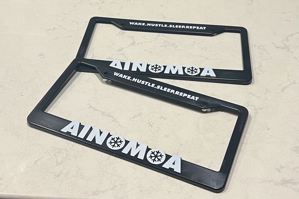 RESTOCKED BLACK & WHITE 2 PACK LICENSE PLATES free shipping