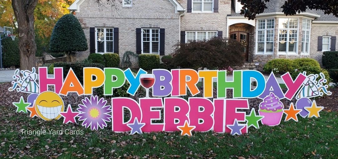 Triangle Yard Cards, LLC - Birthday Yard Sign, Custom Yard Cards