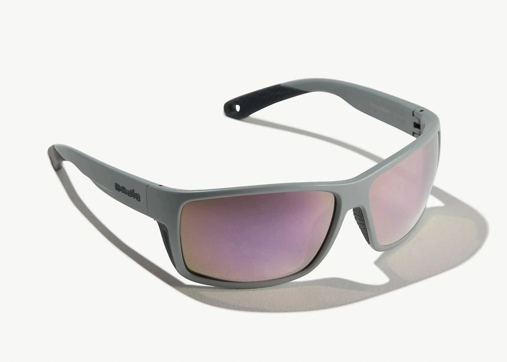 Bajio Bales Beach, Gray Matte Frame, Polycarbonate Violet Mirror Lenses