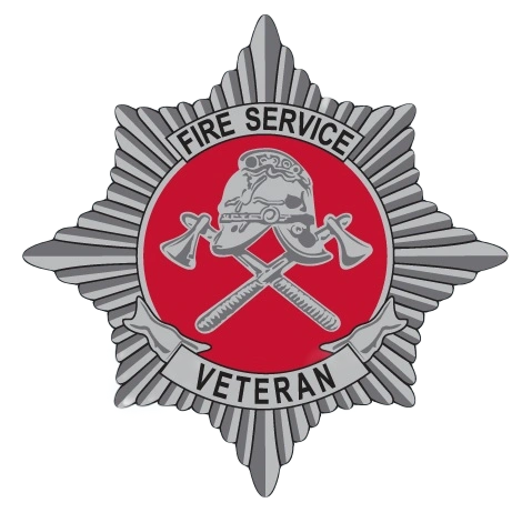 Fire Service Veterans Badge Window Sticker