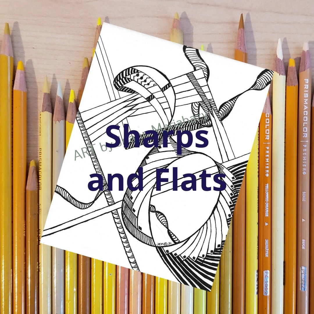 Sharps & Flats - Individual Hand Drawn Coloring Page
