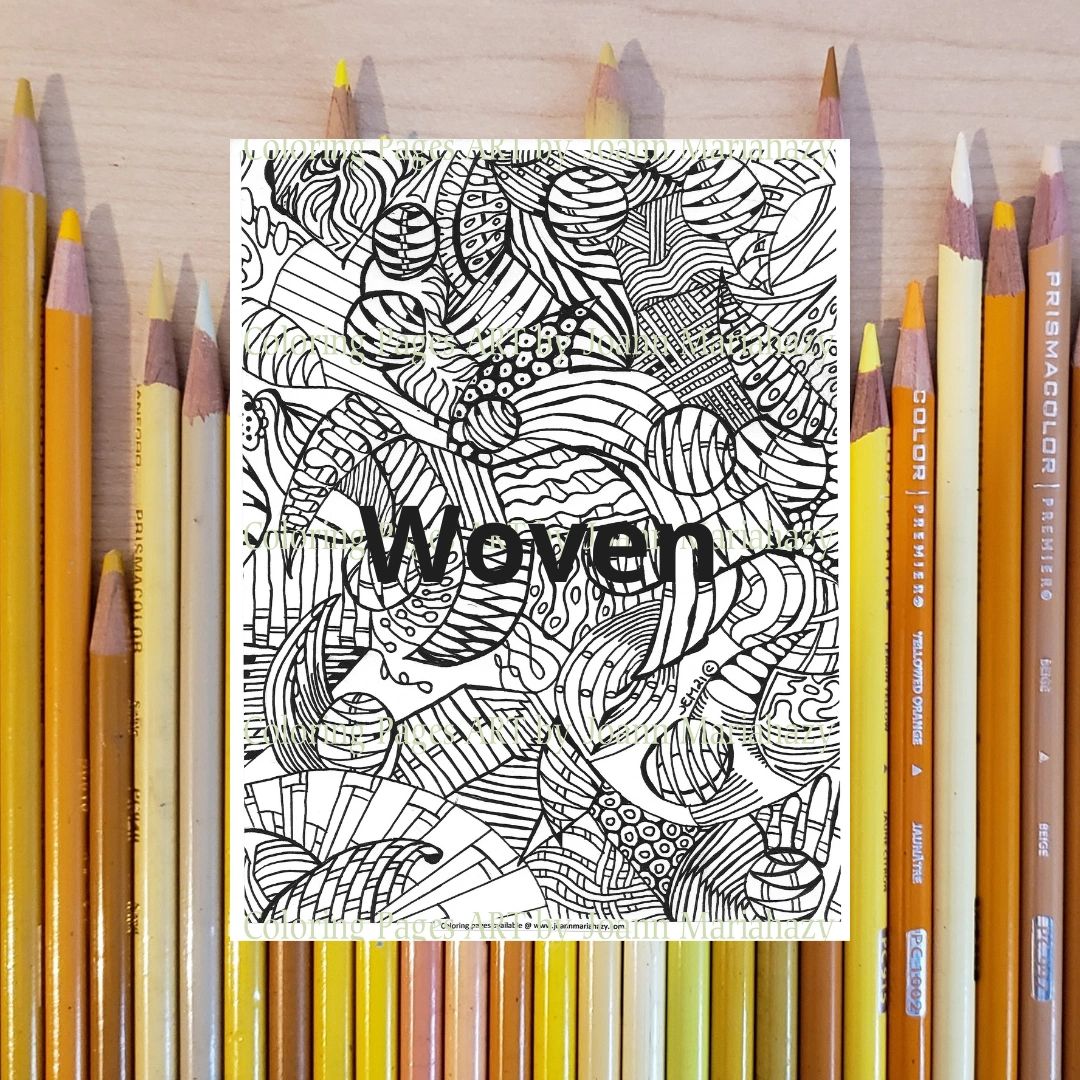 Woven - Individual Hand Drawn Coloring Page