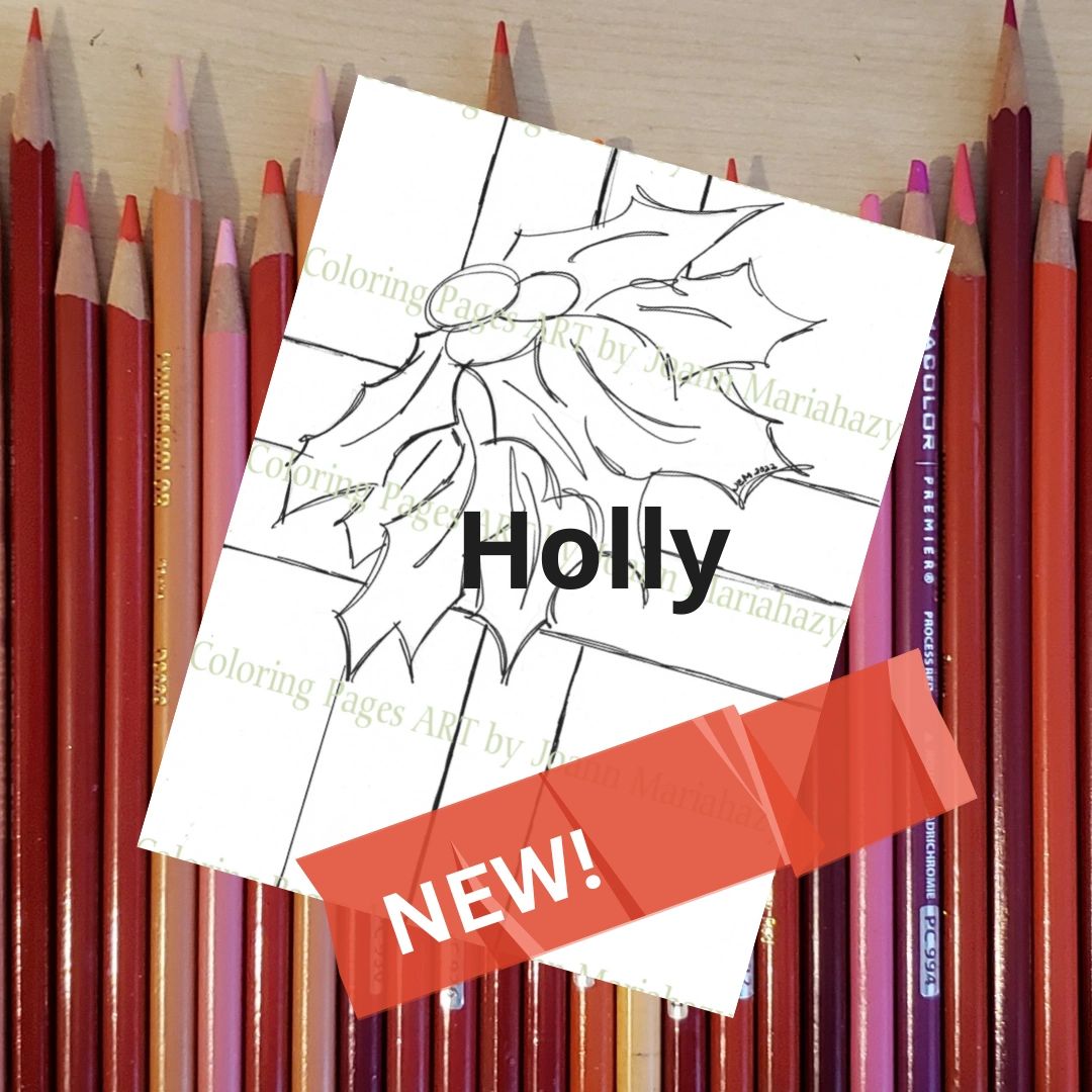 Holly - Individual Coloring Page