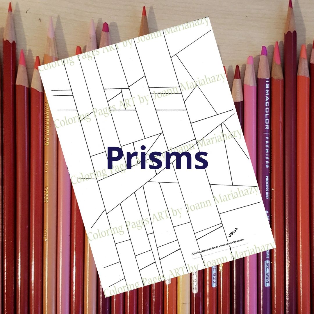 Prisms - Individual Hand Drawn Coloring Page