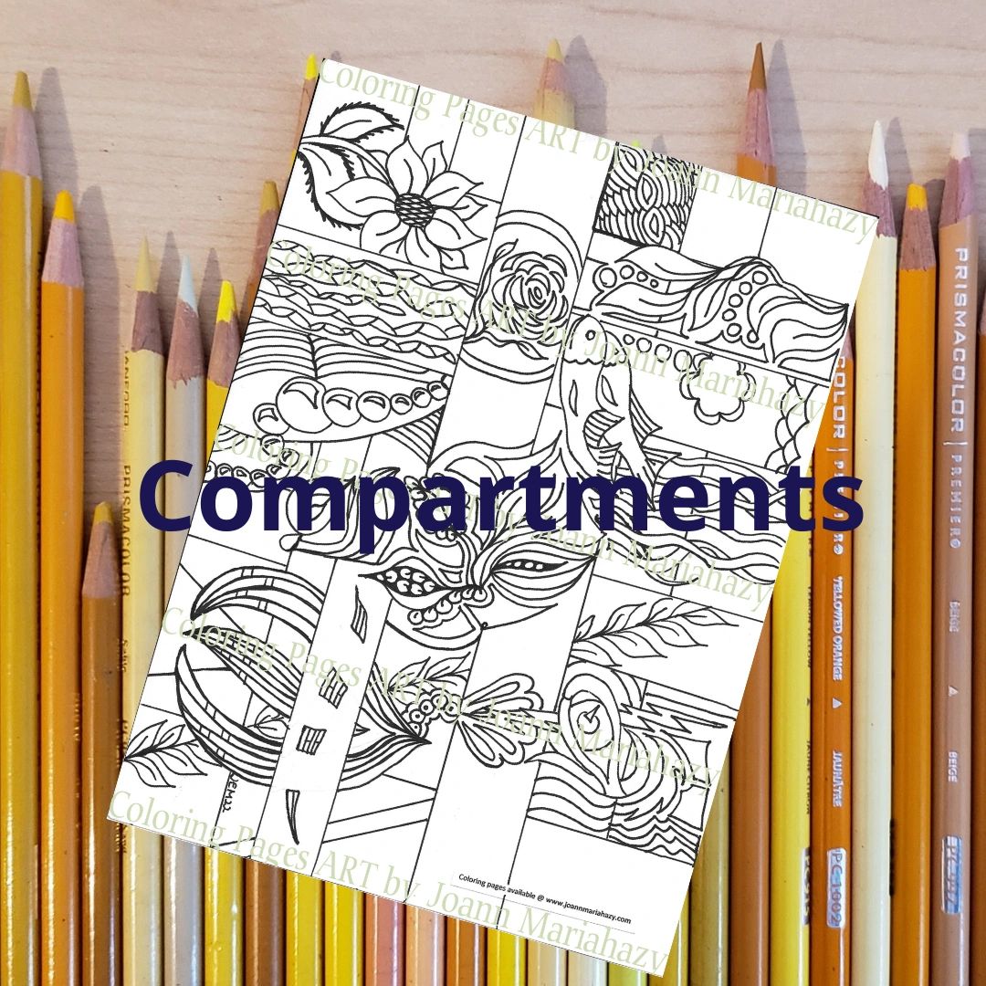 Compartments - Individual Hand Drawn Coloring Page