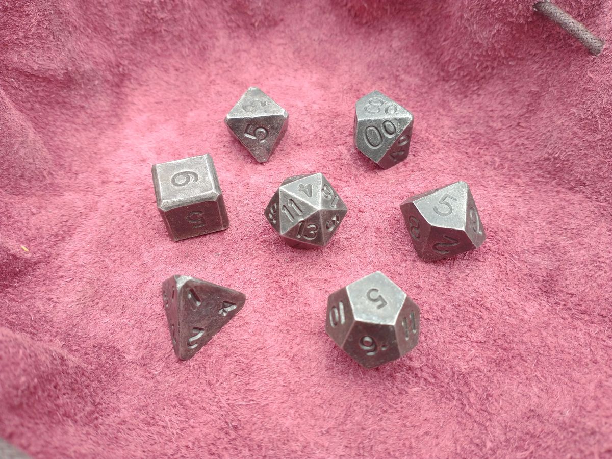 Full set of forged dice