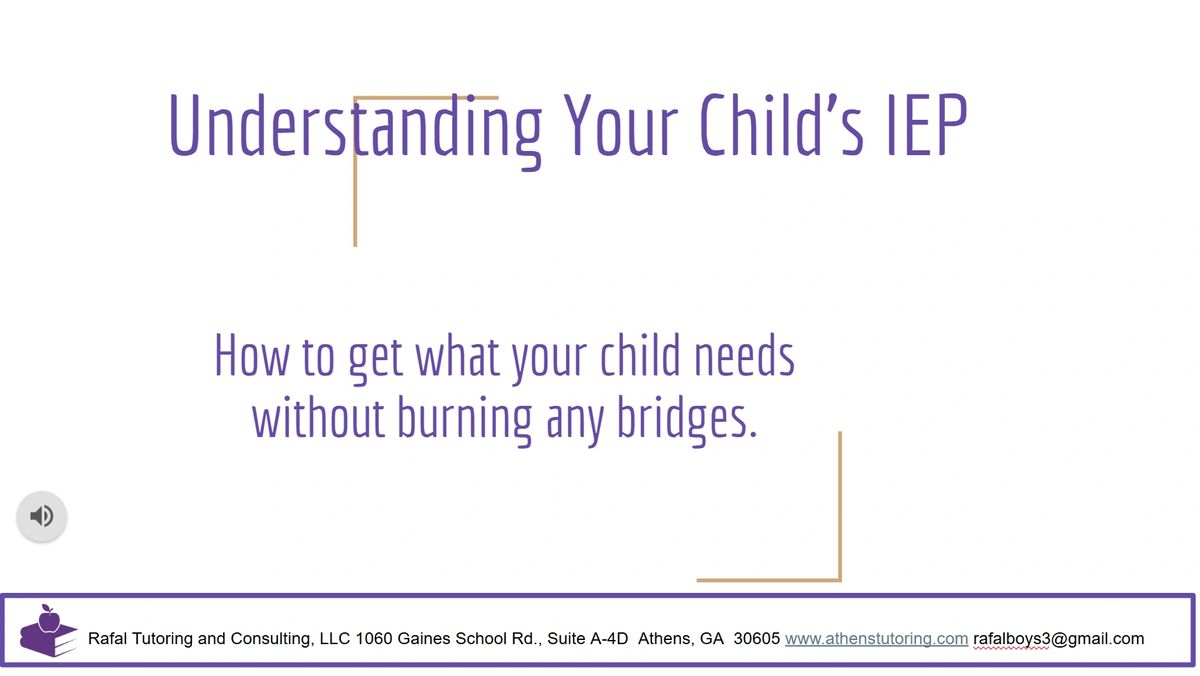 Understanding Your Child's IEP