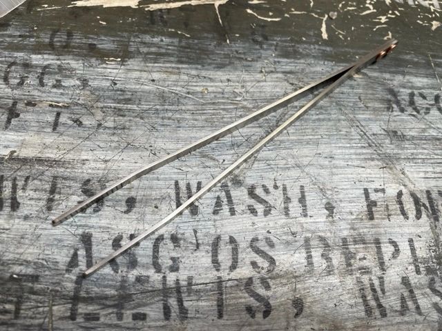Titanium plating tweezers w/ angle tips