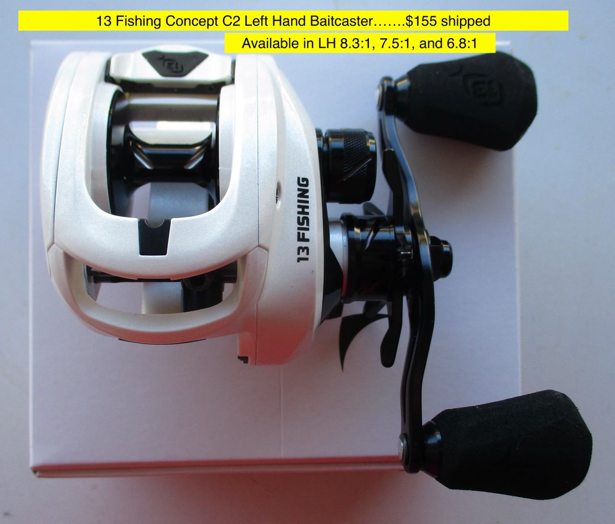 13 Fishing Concept C2 Left Hand Baitcaster (9 Bearings, 6.8:1 ratio)