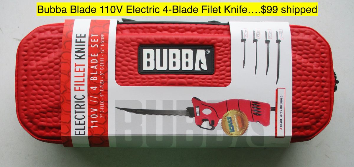 Bubba Blade 110V 4-Blade Interchangeable Electric Filet Knife
