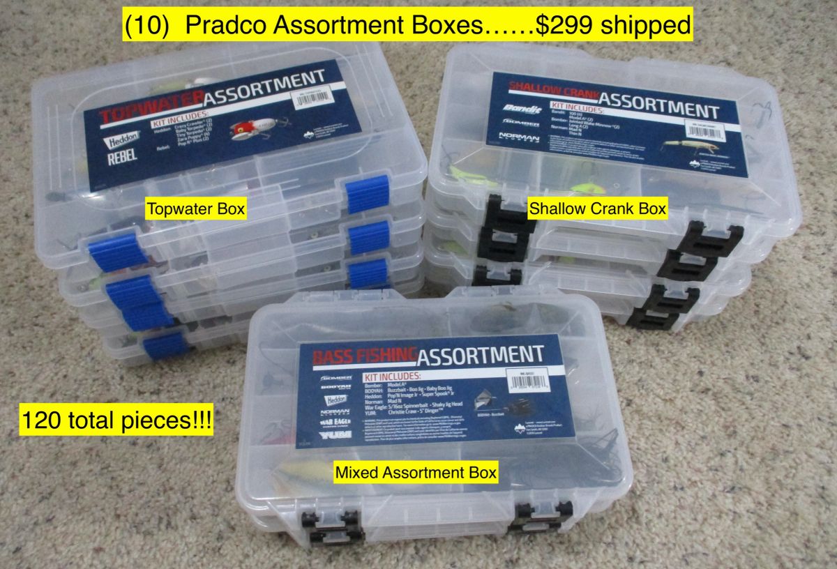 (10) Pradco 12-Pack Assortment Bait Boxes (Each box has 12 baits in it ...