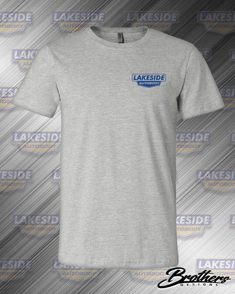 Sport Grey T-Shirt with Blue Lake Autobody Emblem