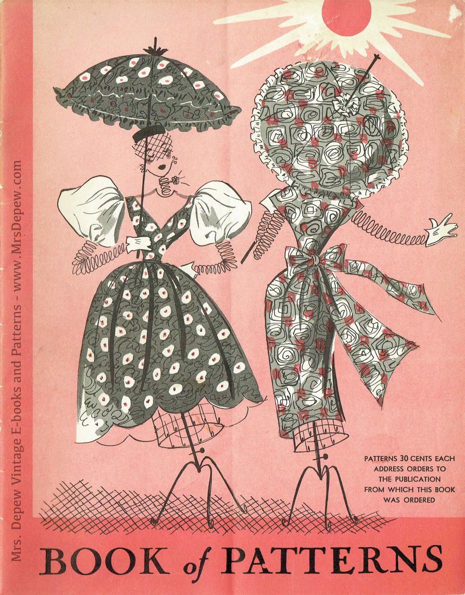 1950s Vintage Sewing Pattern Catalog Mail Order Summer 1951 E-book Copy ...