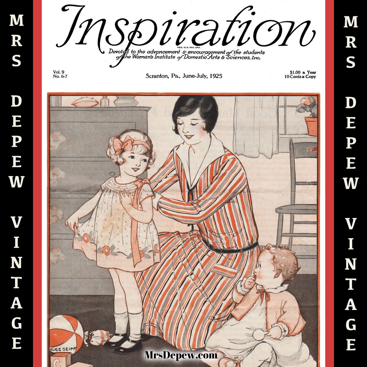 1925 June July Vintage Sewing Magazine Inspiration Woman's Institute ...