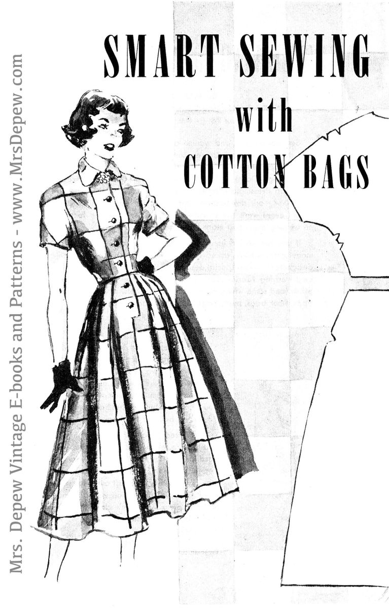 1950s Vintage Sewing Pattern Booklet Smart Sewing with Cotton Bags E ...