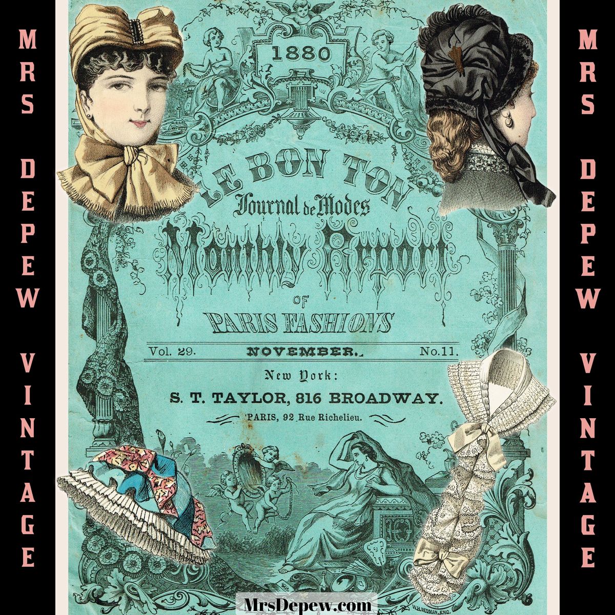 1880 November Le Bon Ton Ladies' Sewing Pattern Catalog and Fashion ...
