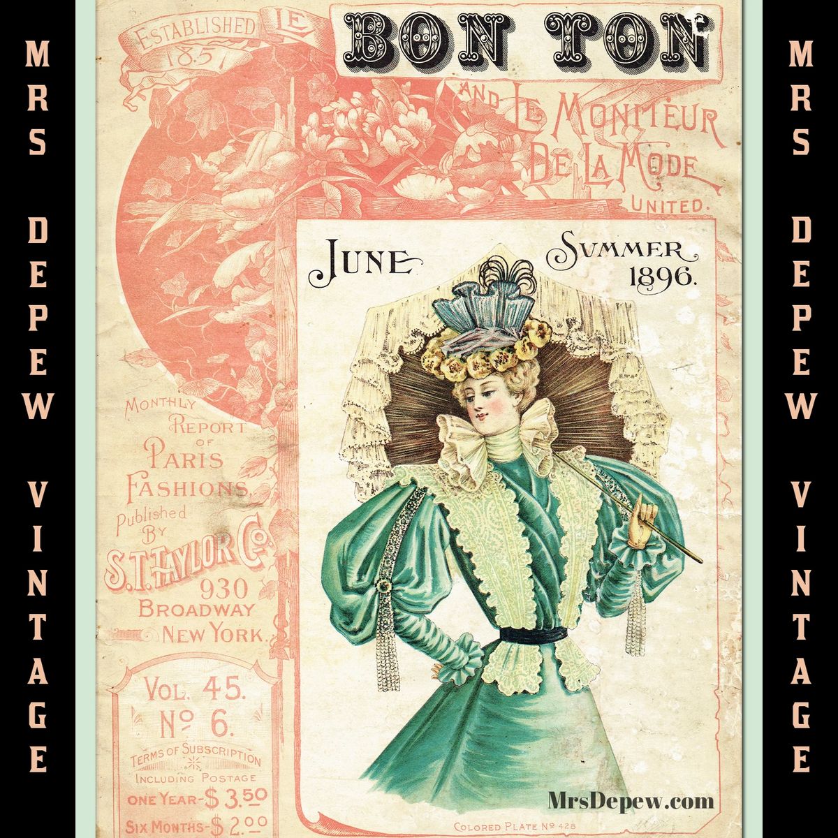 1890s Le Bon Ton Ladies' Sewing Pattern Catalog and Fashion Magazine ...