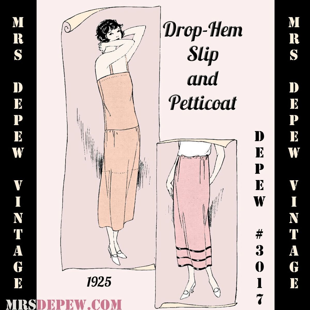Vintage Sewing Pattern 1920s Chemise Slip #3026 - INSTANT DOWNLOAD