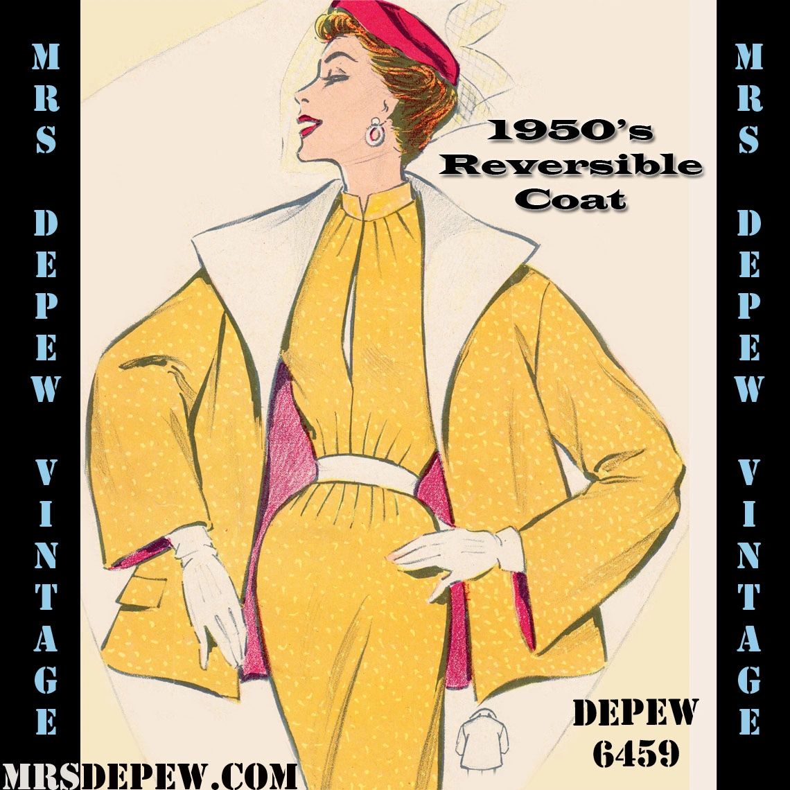 D-A-H Vintage Sewing Pattern 1950s Coat and Dress Set in Any Size ...