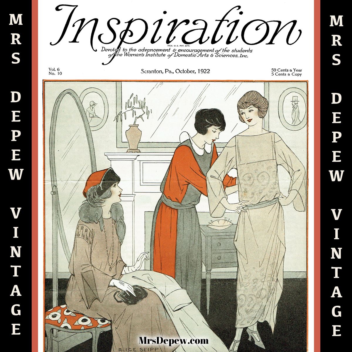 1922 October Vintage Sewing Magazine Inspiration Woman's Institute ...
