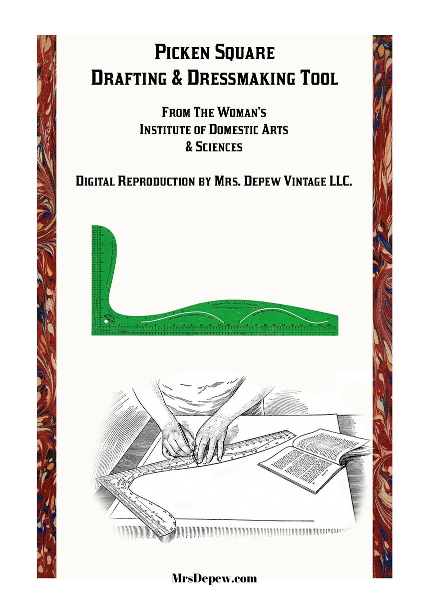 Antique Picken Square and Dressmaker's Gauge Ladies' Tailor Sewing ...