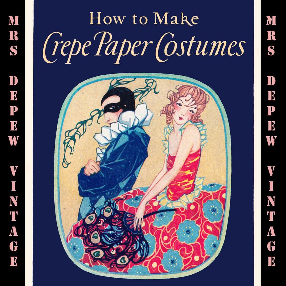 1925 Vintage Halloween Craft Book How to Make Crepe Paper Costumes ...