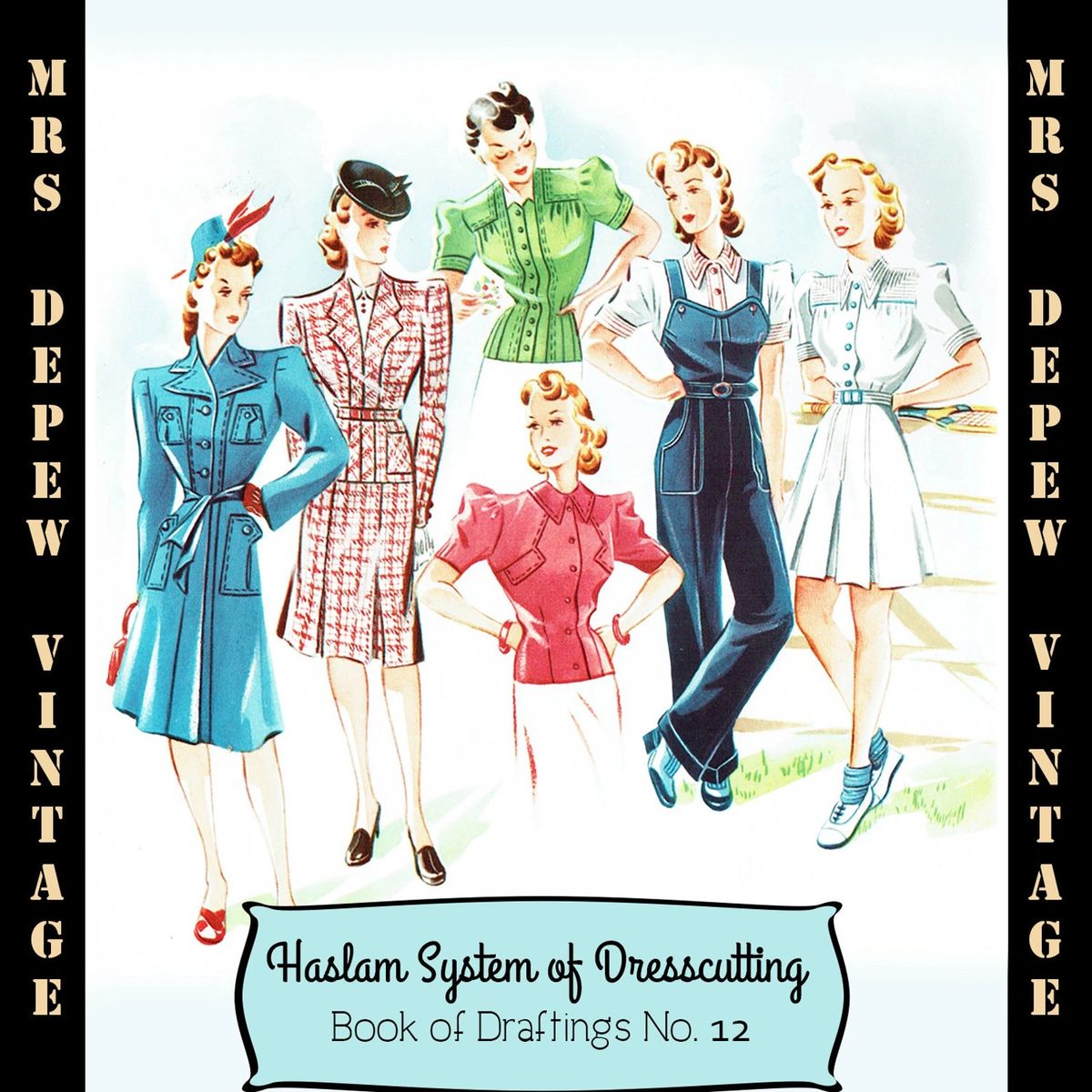 1942 Haslam Dresscutting Book No. 12 Spring/Summer 1940s Vintage Sewing ...