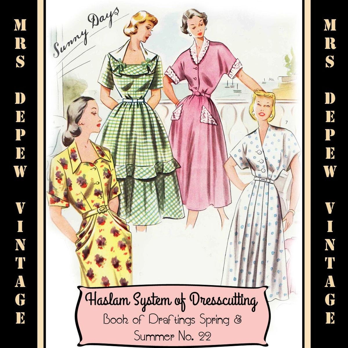 1952 Haslam Dresscutting Book No. 22 1950s Vintage Sewing Pattern E ...